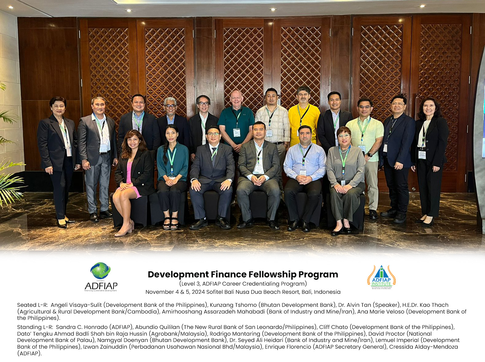 ADFIAP Holds Development Finance Fellowship Program in Bali, Indonesia ...